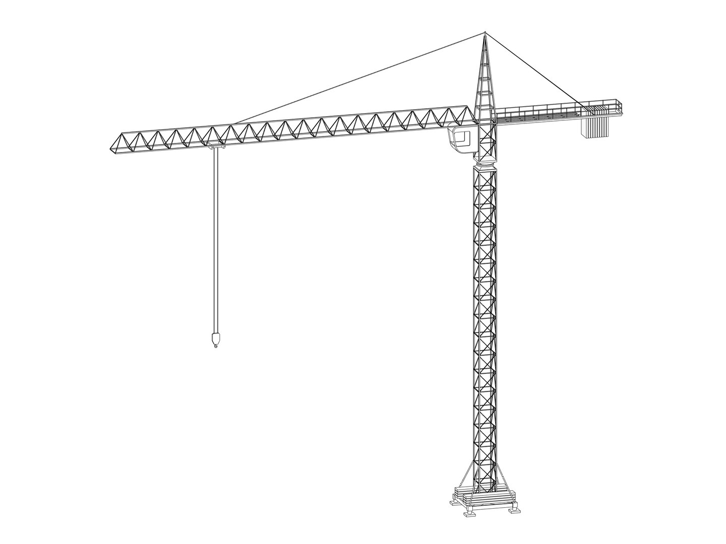 Parametric Tower Crane - Revit Family 3D Model - TurboSquid 1820130