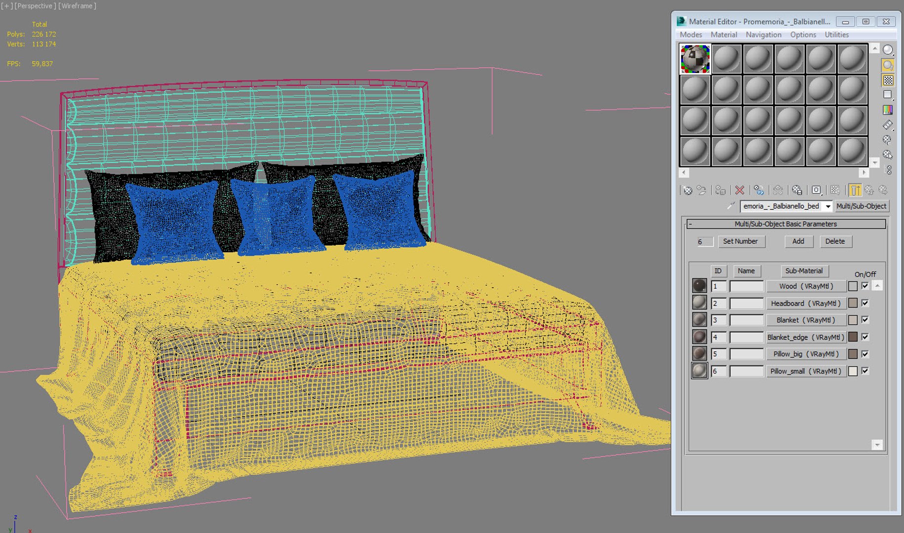 3D balbianello bed promemoria - - TurboSquid 1381573