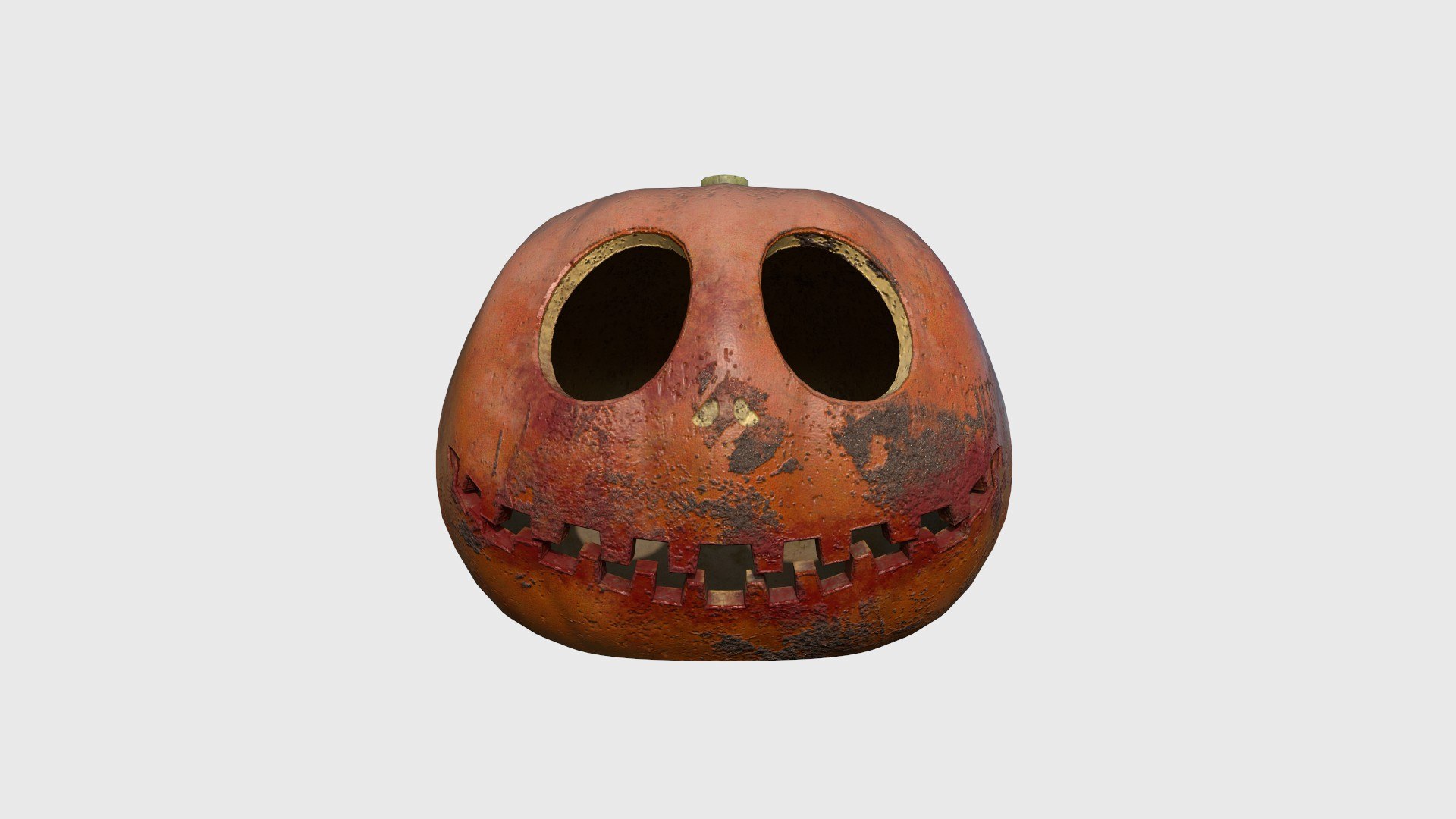 Pumpkin Head 03 Destroyed - Jack O Mask - Character Design Model ...