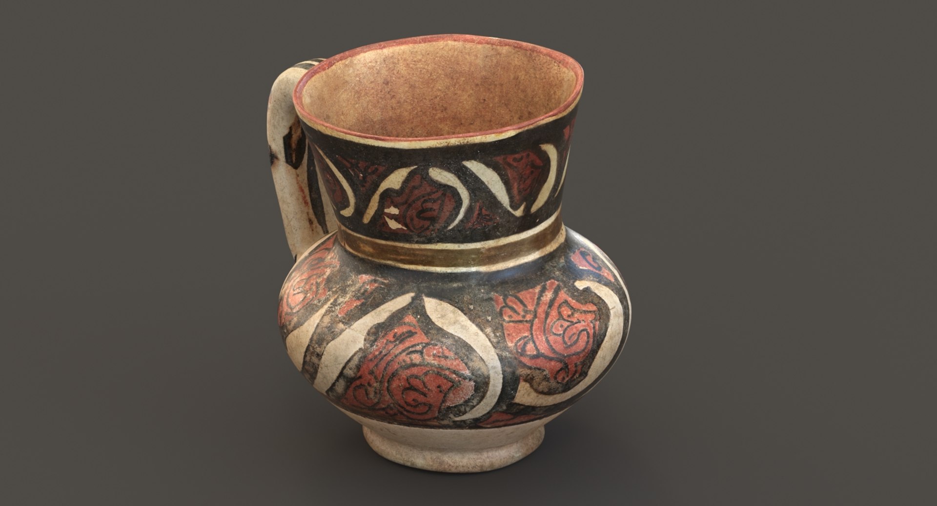 Ancient saudi pottery carafe 3D model - TurboSquid 1347037