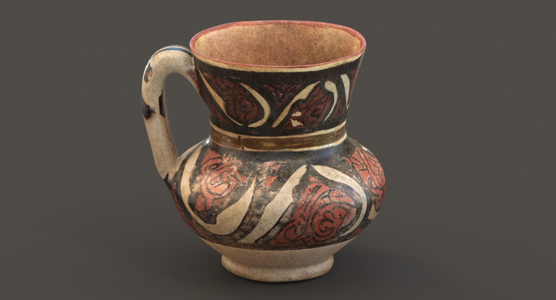 Ancient saudi pottery carafe 3D model - TurboSquid 1347037