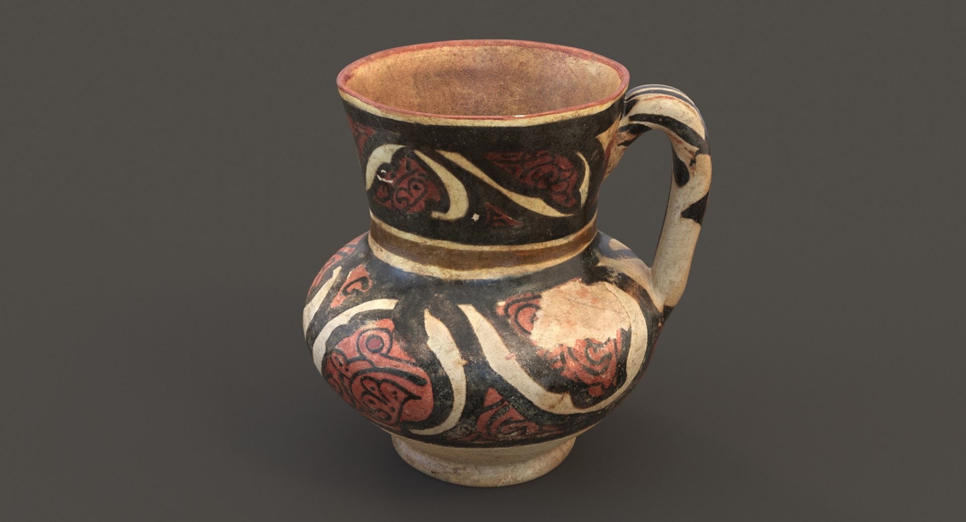 Ancient saudi pottery carafe 3D model - TurboSquid 1347037