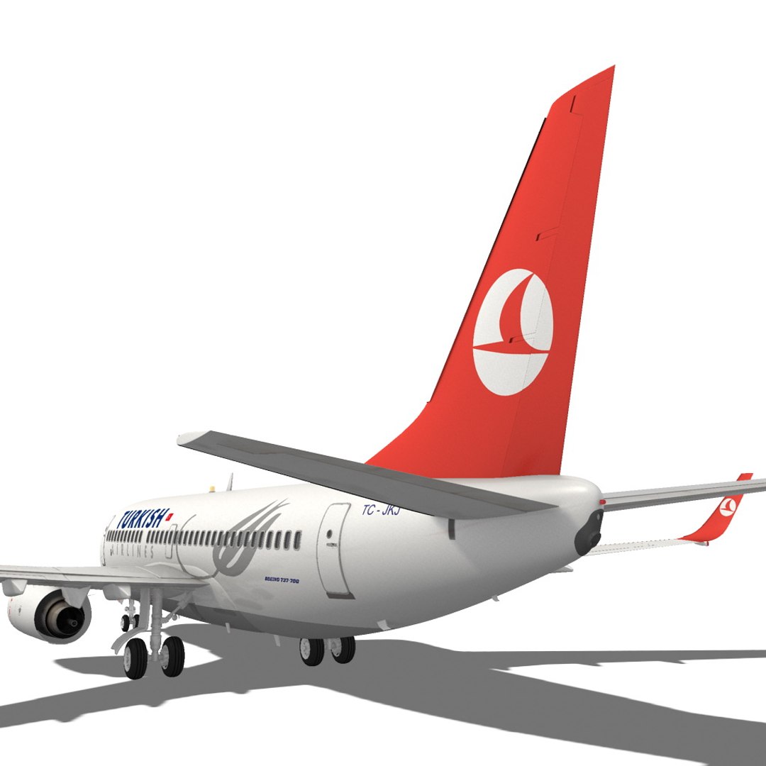 3dsmax Turkish Airlines Boeing Plane
