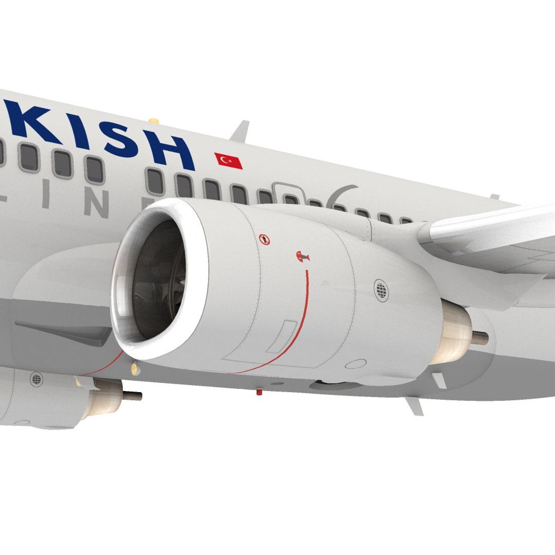 3dsmax Turkish Airlines Boeing Plane
