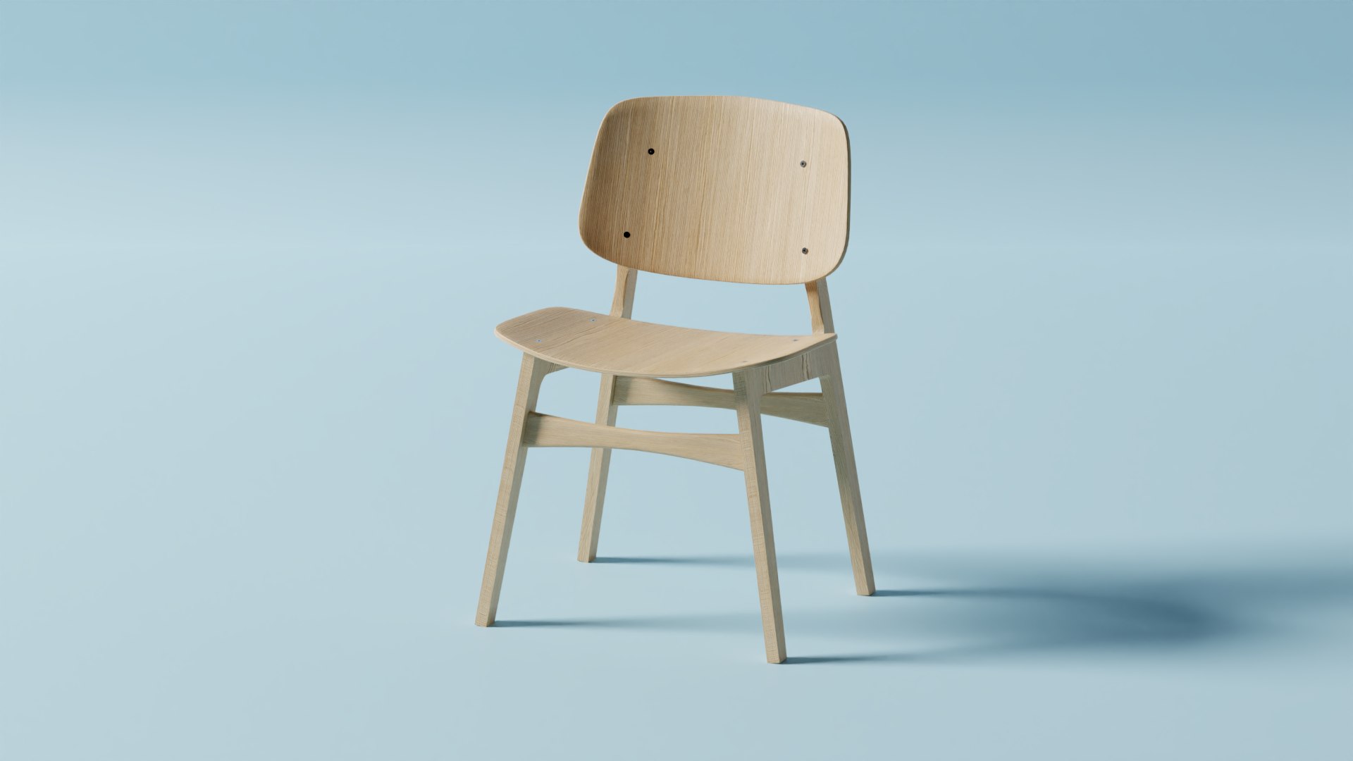 Wood basic chair 3D model model - TurboSquid 1850820