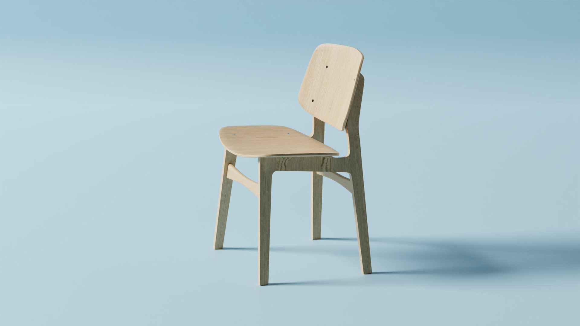 Wood basic chair 3D model model - TurboSquid 1850820