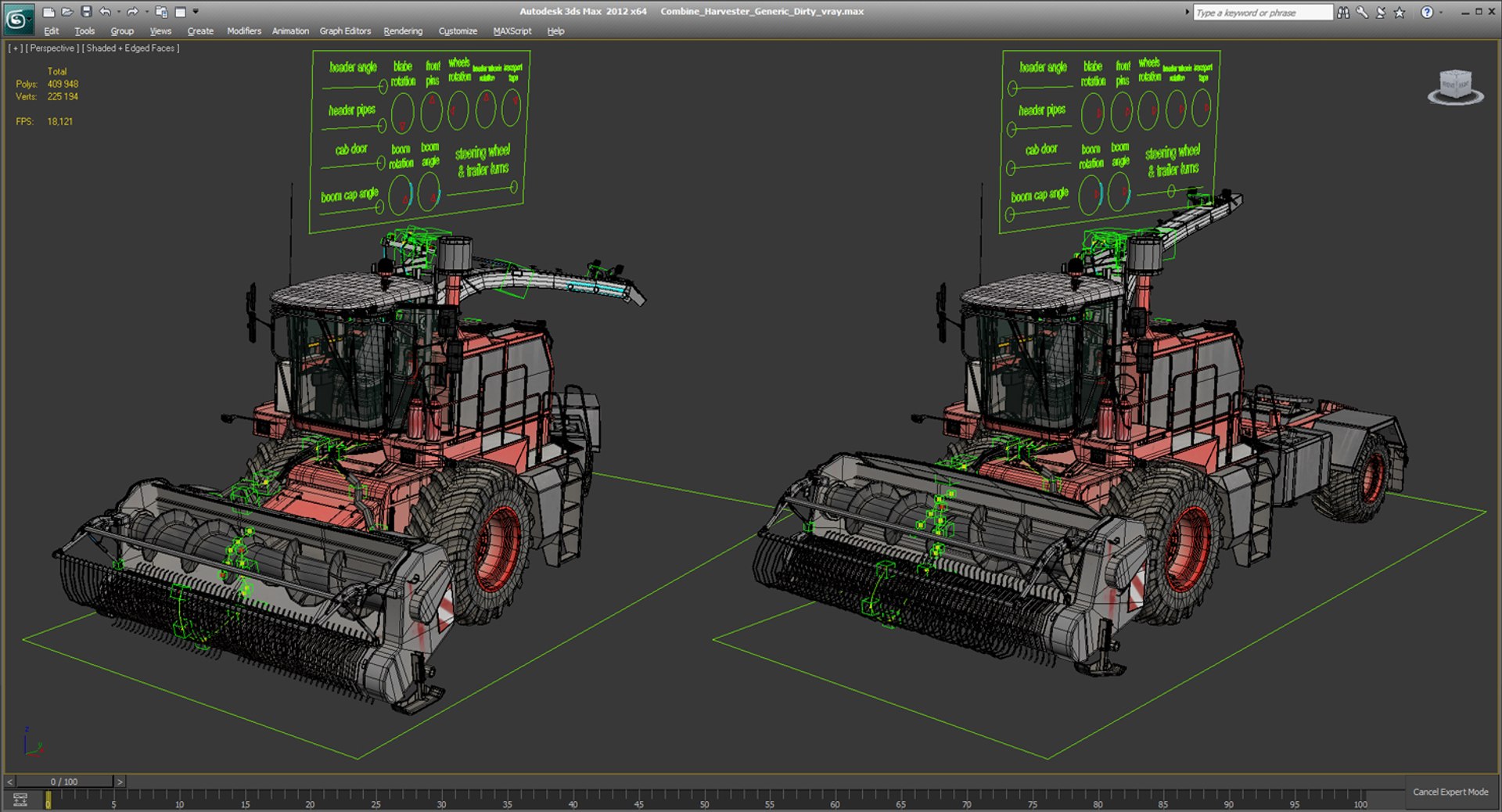 3D model forage harvester combine generic - TurboSquid 1330704