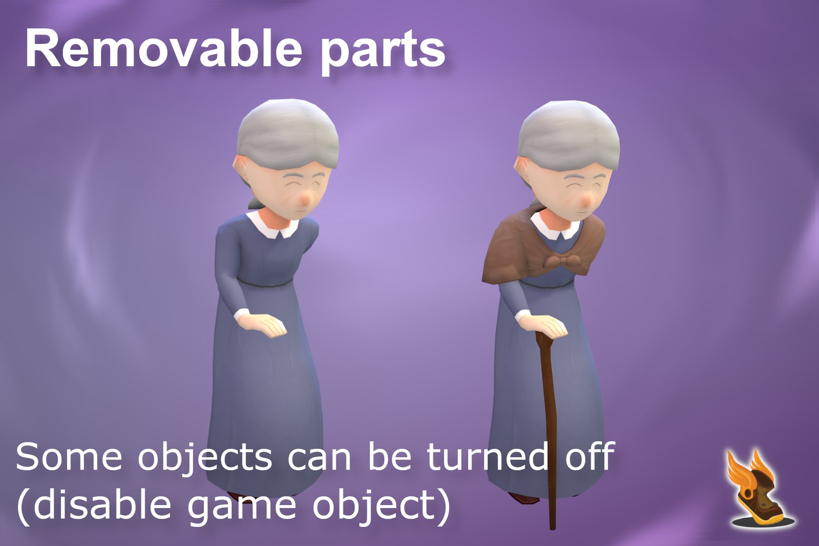 Stylized NPC - Peasant Elder Grenda 3D - TurboSquid 2097659