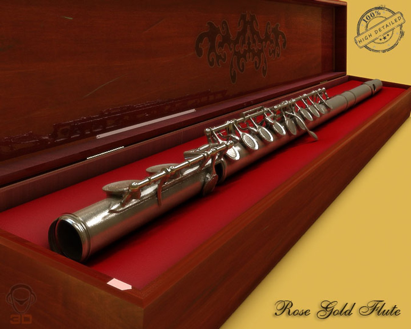 3d Realistic Flute