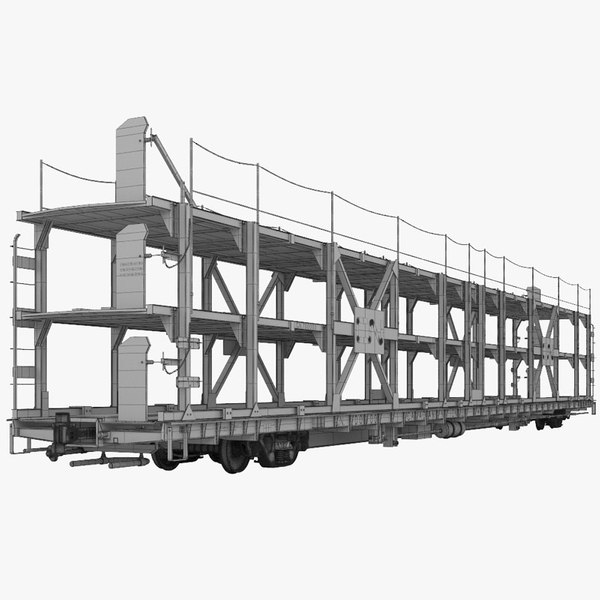 Railroad car transporter model - TurboSquid 1788392