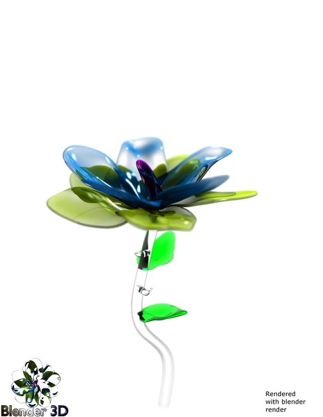 flower blender 3d obj