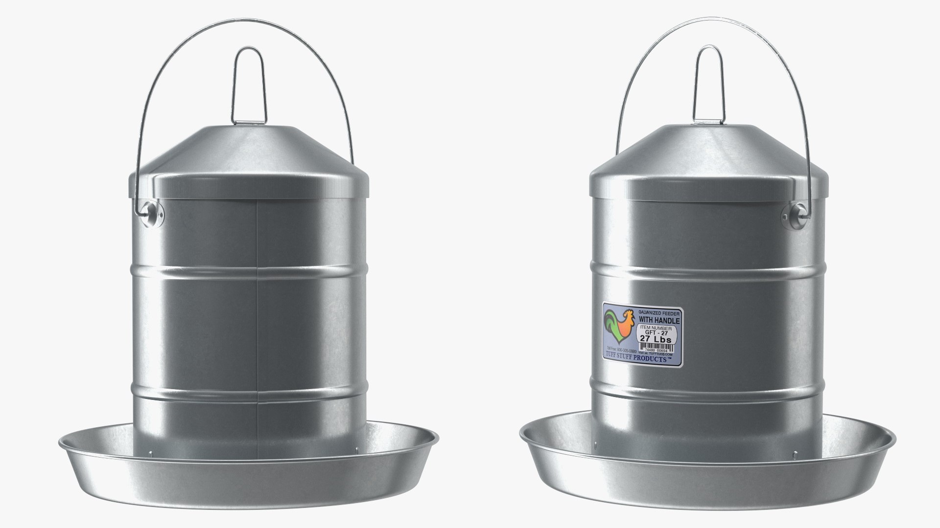 3D Tuff Stuff Galvanized Poultry Feeder 27Lbs Model - TurboSquid 1793876
