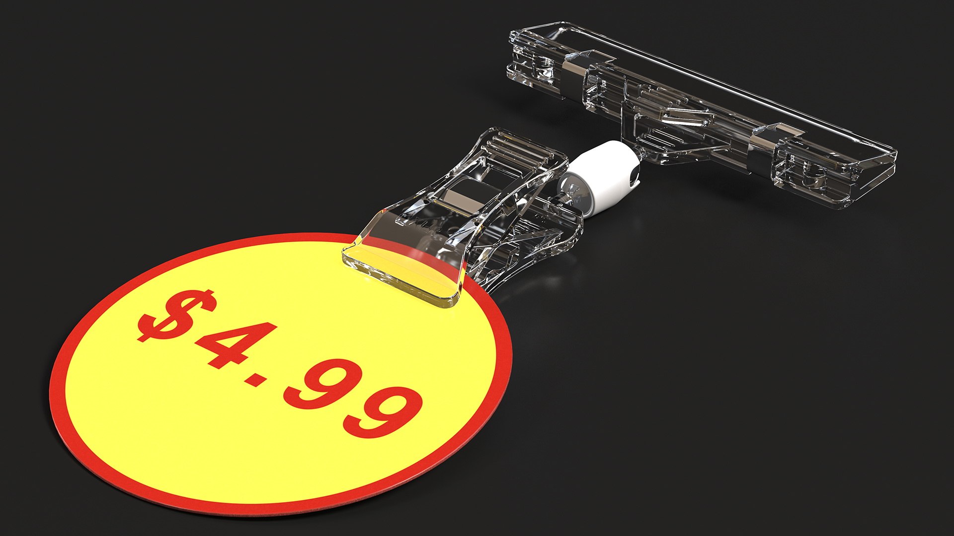 Plastic Price Tag Holder With Pin 3D Model - TurboSquid 1998678