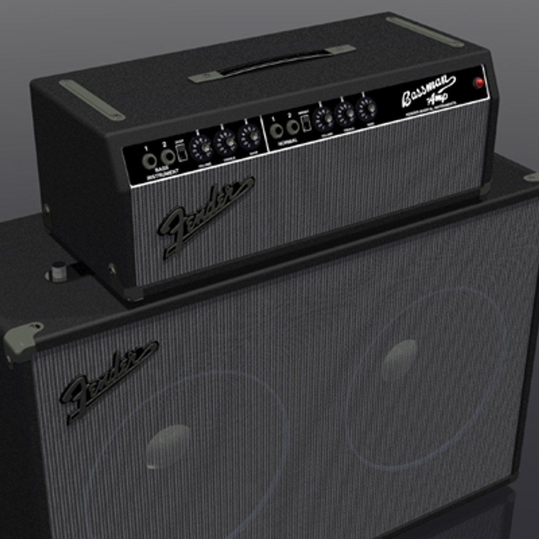 3d model of bassman amp amplifier