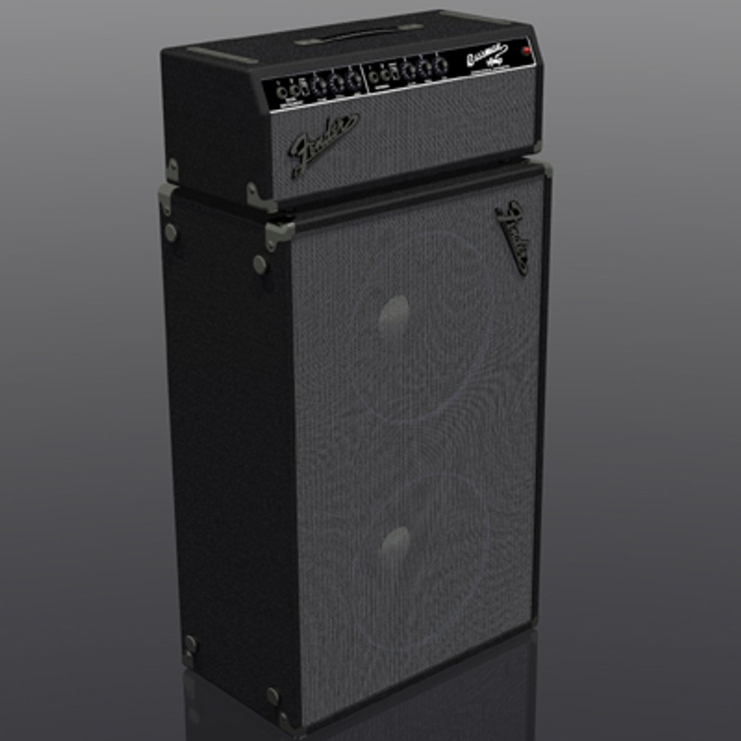 3d model of bassman amp amplifier