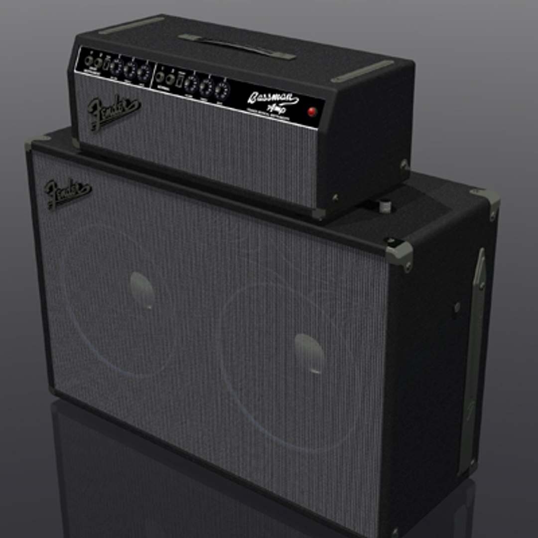 3d model of bassman amp amplifier