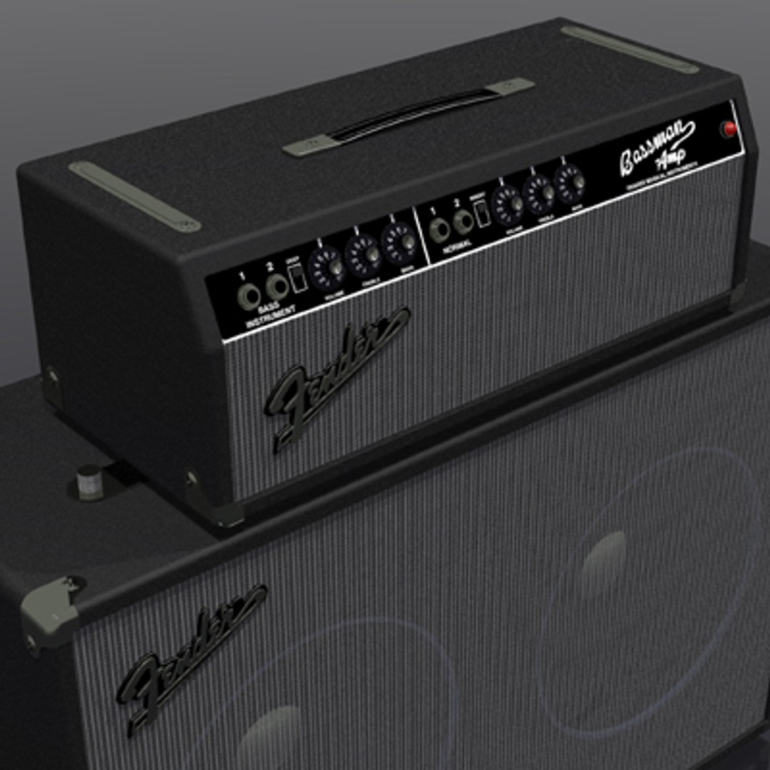 3d model of bassman amp amplifier