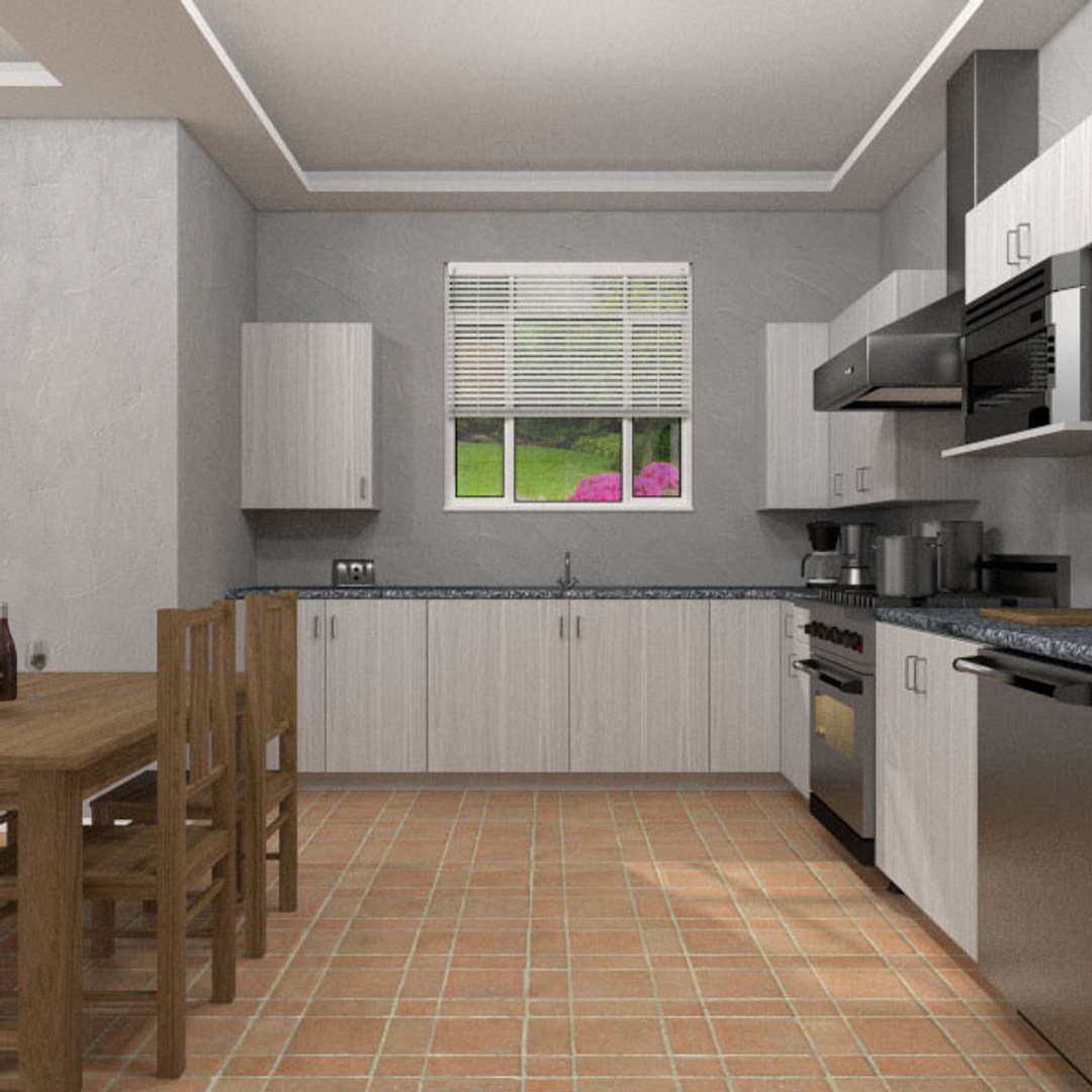 maya kitchen scene