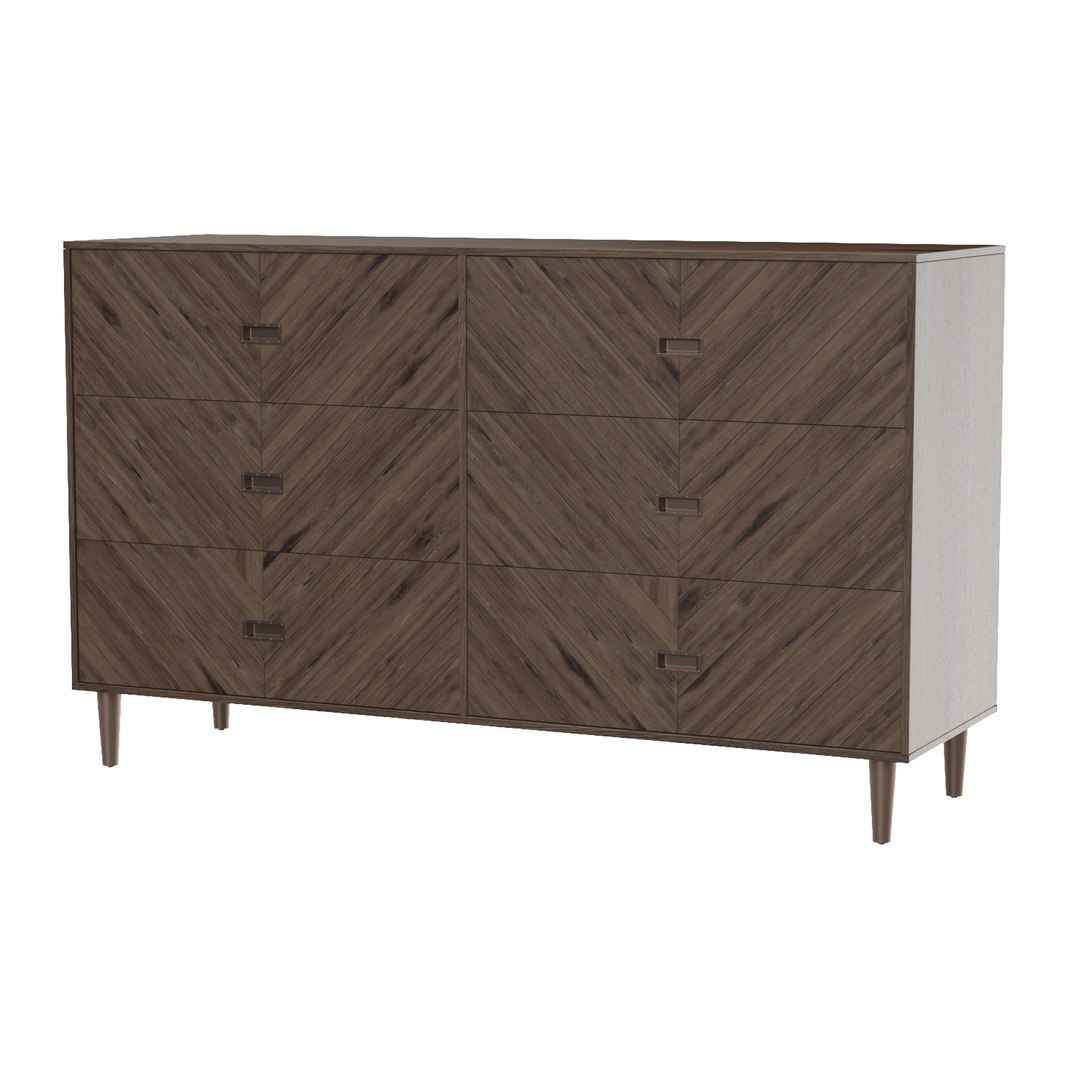 3D Greyson Dresser Smoke Acacia Model - TurboSquid 2062364