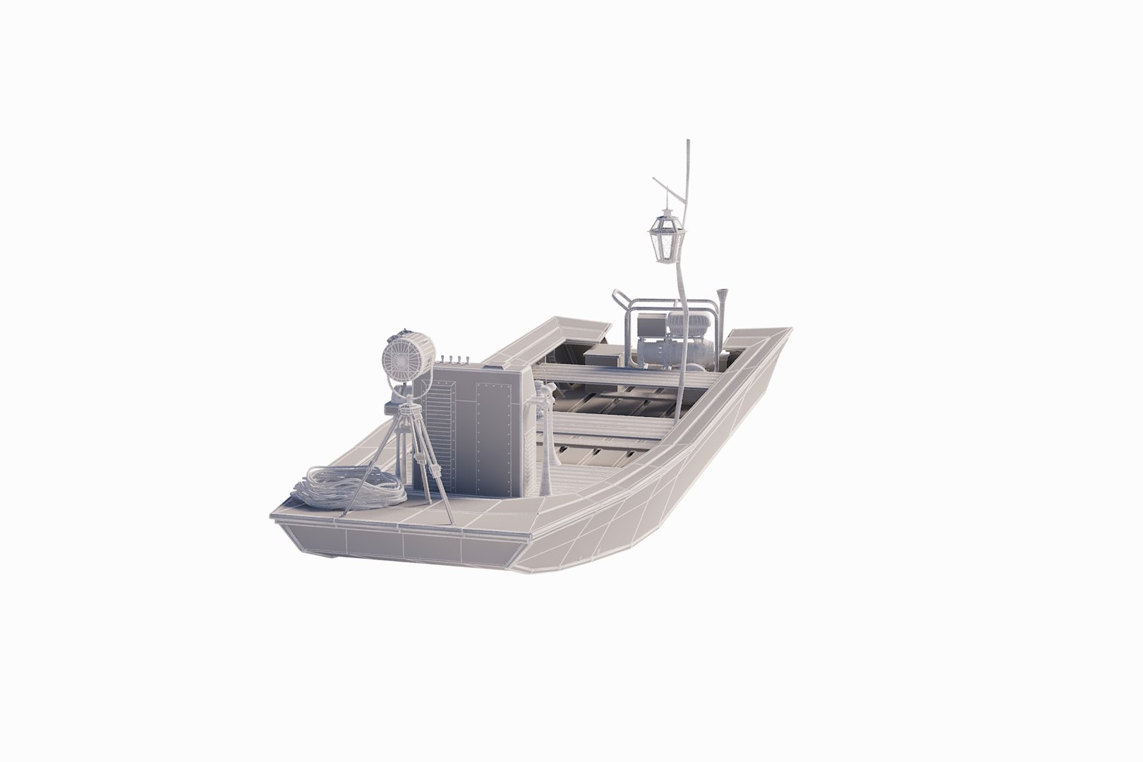 Long Boat Fishing 3D Model - TurboSquid 2200654