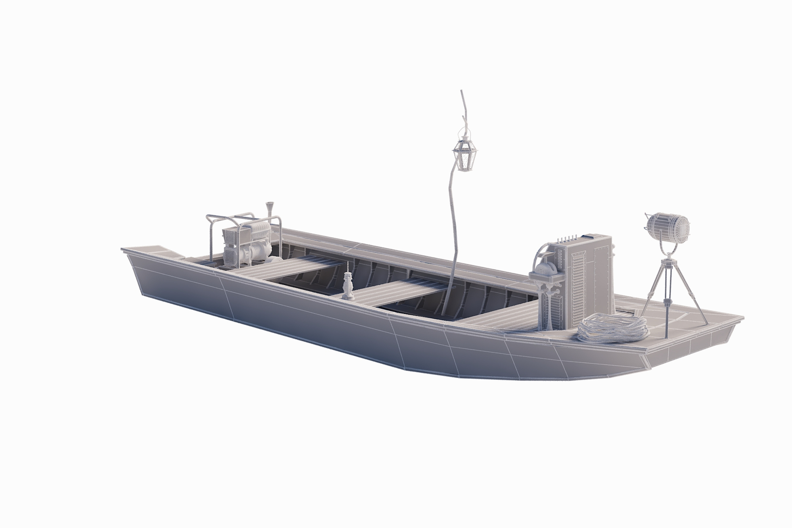 Long Boat Fishing 3D Model - TurboSquid 2200654