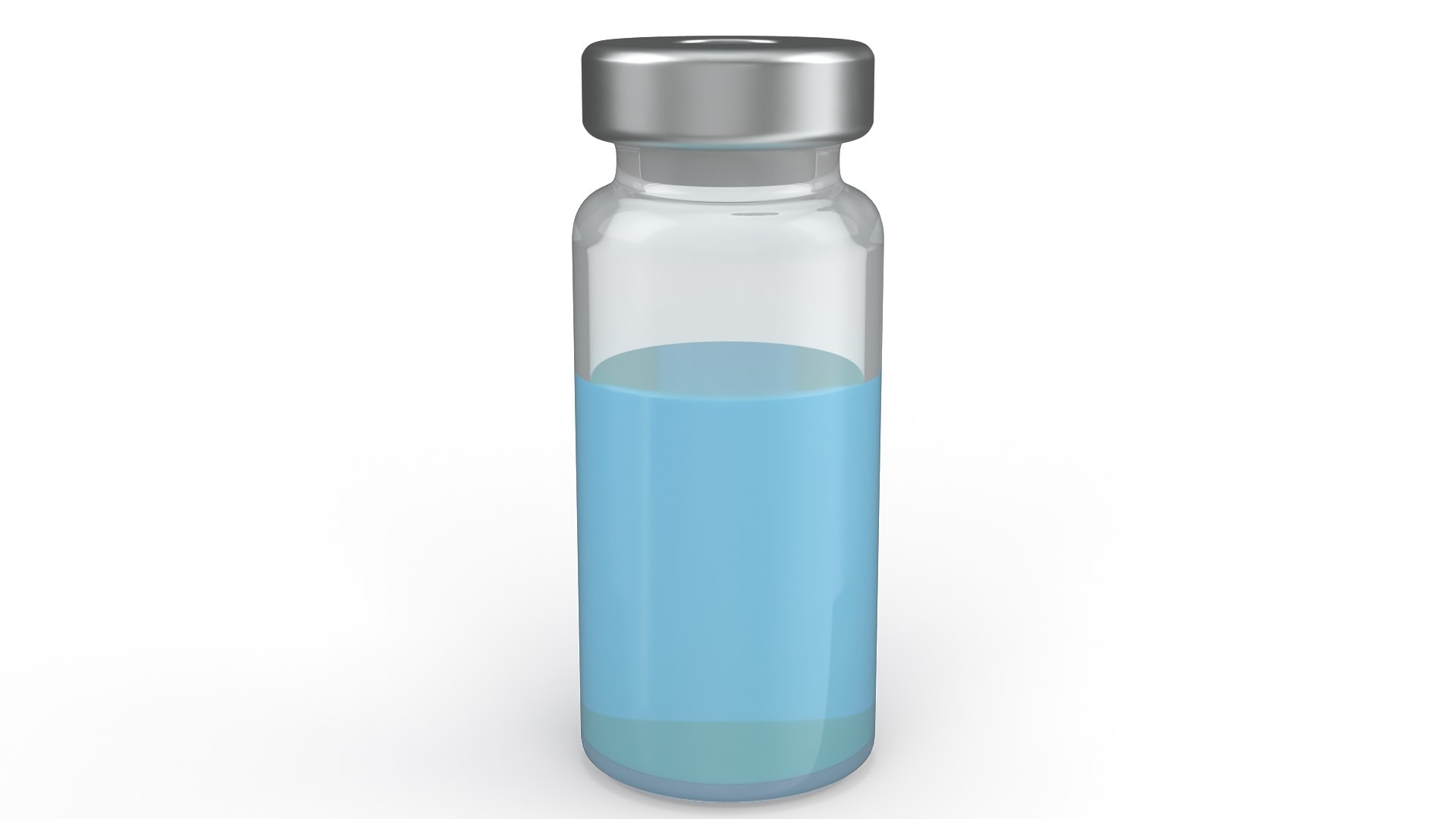 3D Short 10mL Serum Vial Blue - TurboSquid 2210638