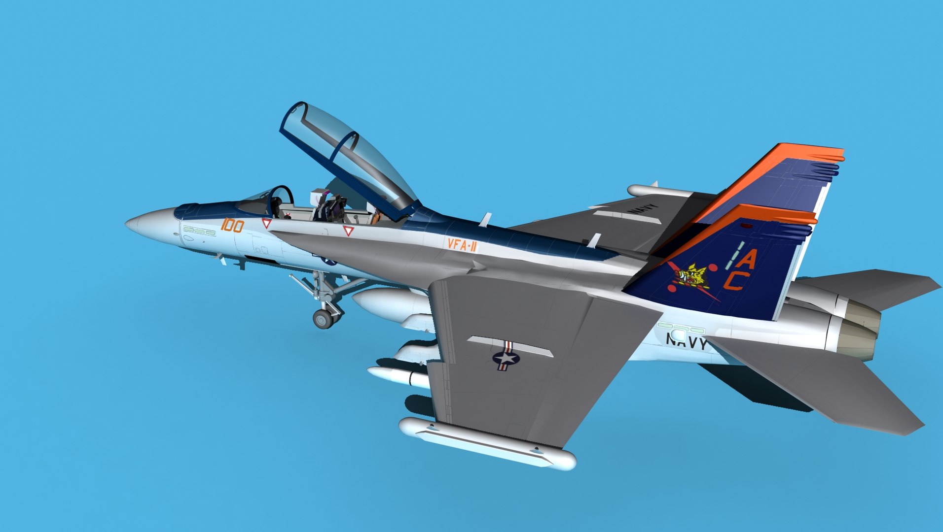 Boeing FA-18F Super Hornet V06 3D Model - TurboSquid 1913100