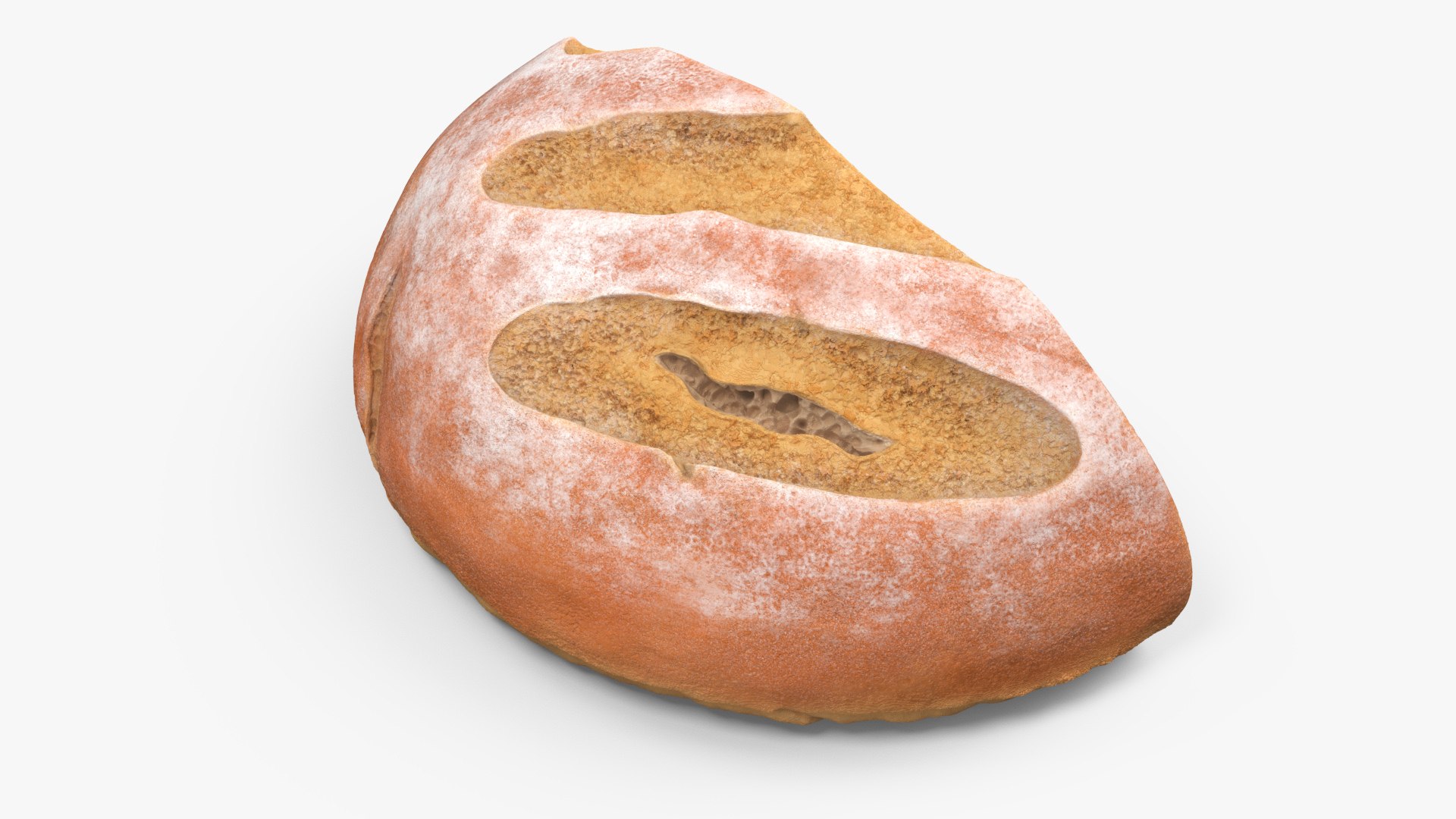 Half Loaf Of Bread 3D Model - TurboSquid 2244496