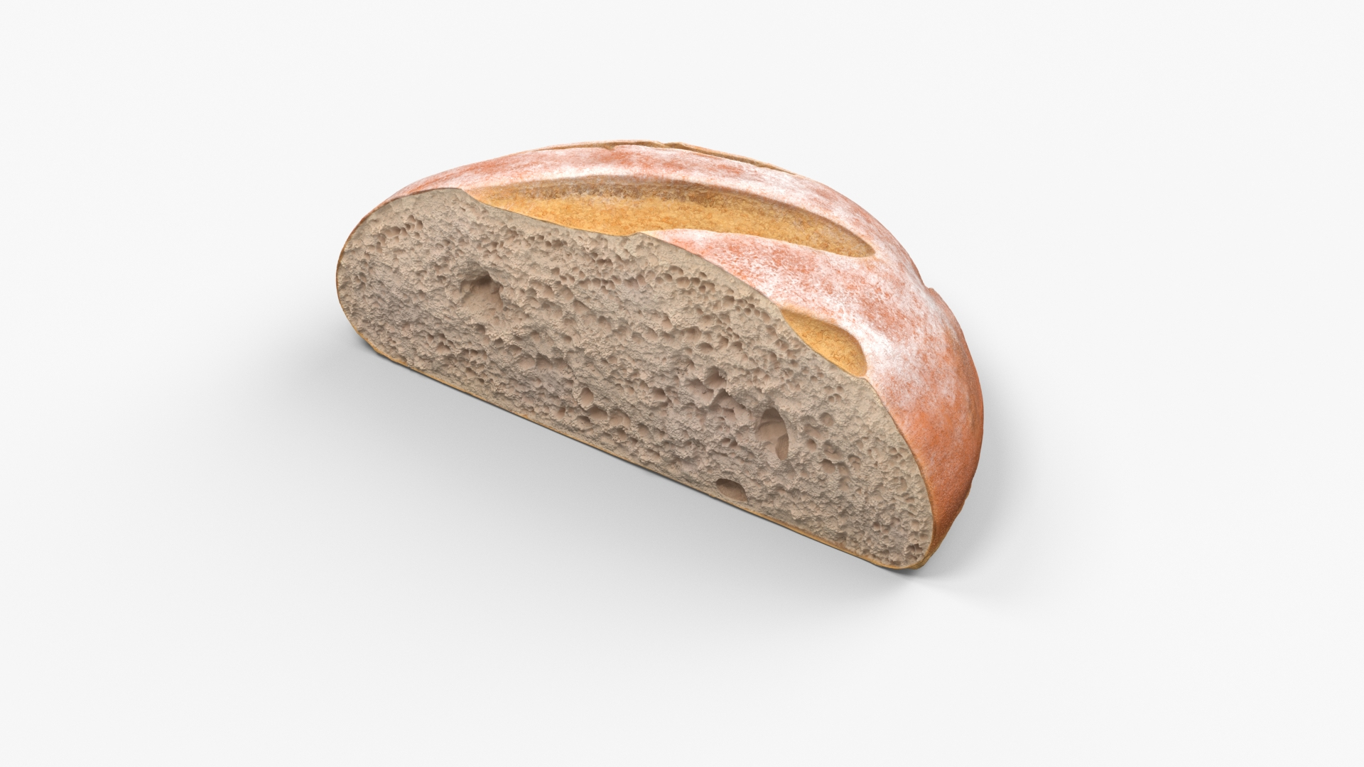 Half Loaf Of Bread 3D Model - TurboSquid 2244496