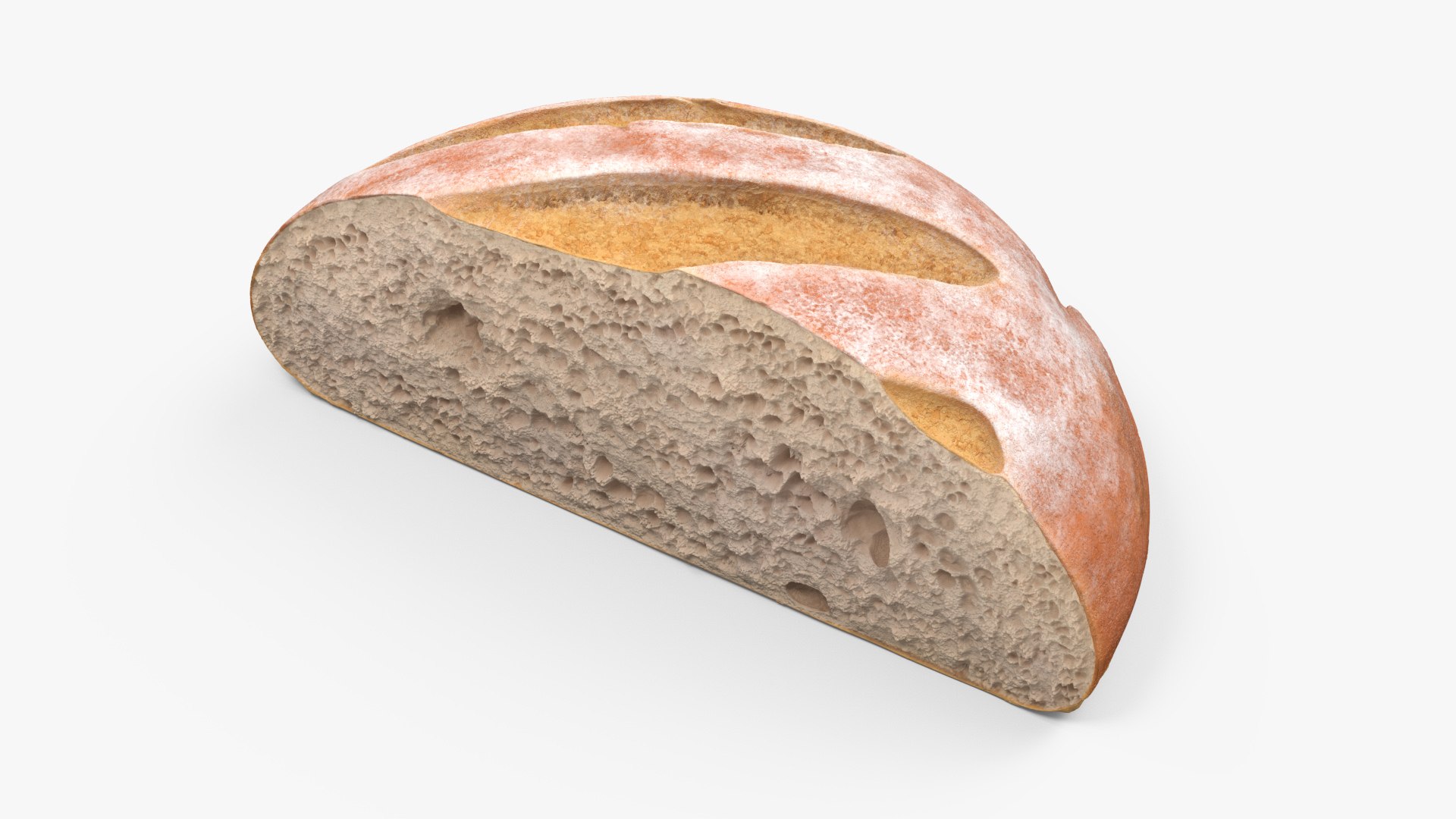 Half Loaf Of Bread 3D Model - TurboSquid 2244496