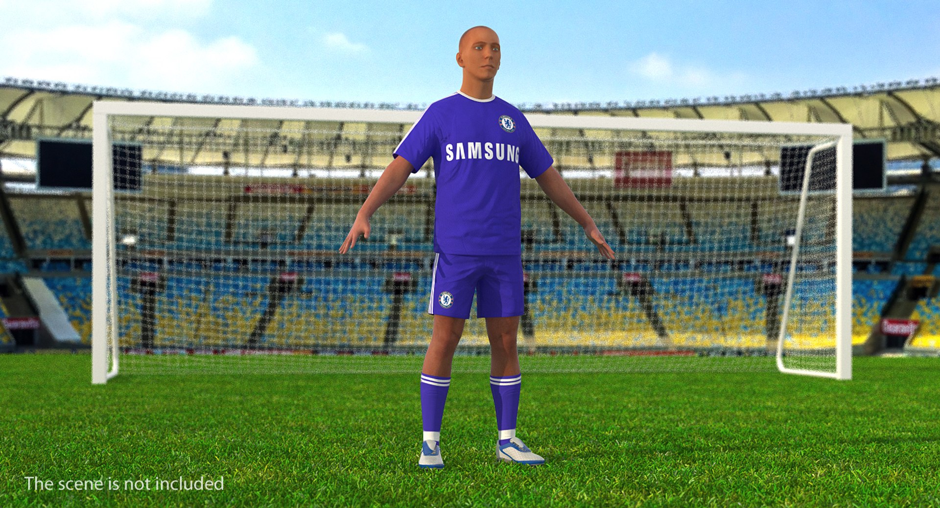 3D soccer football player chelsea - TurboSquid 1304946