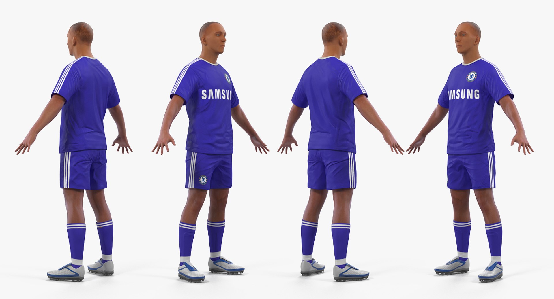 3D soccer football player chelsea - TurboSquid 1304946