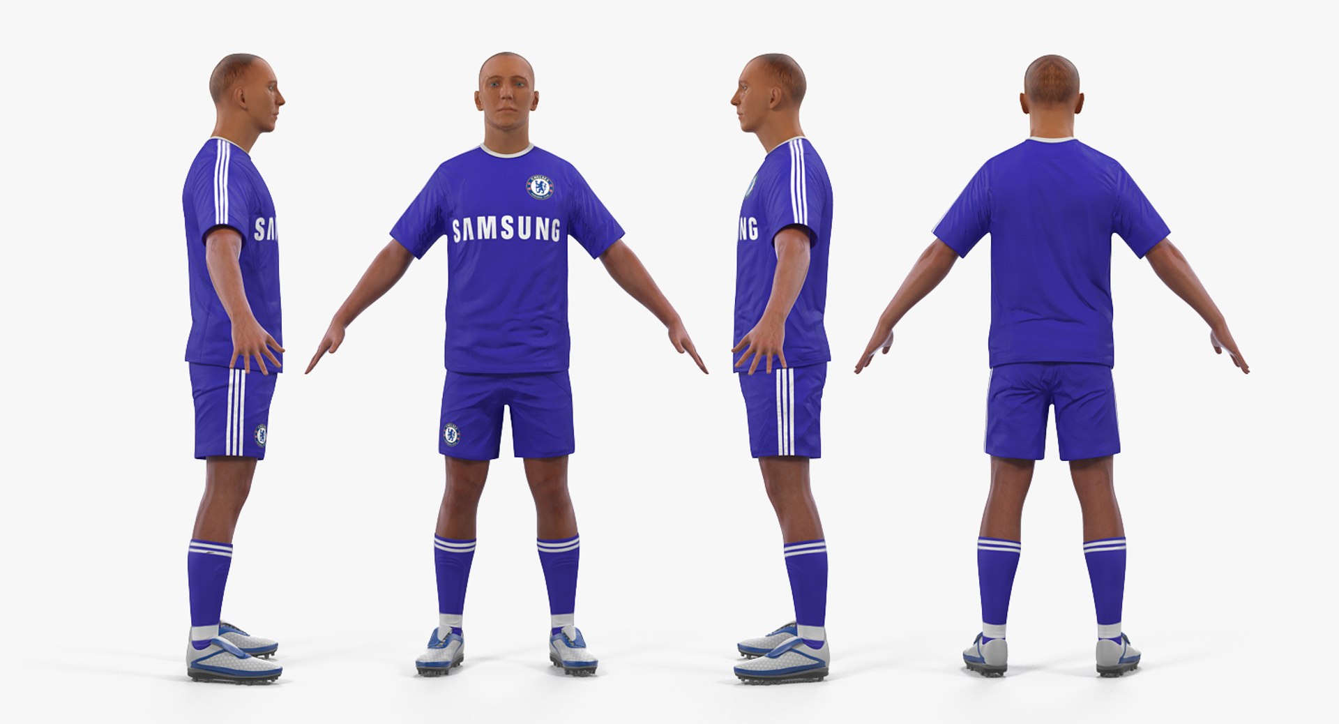 3D soccer football player chelsea - TurboSquid 1304946