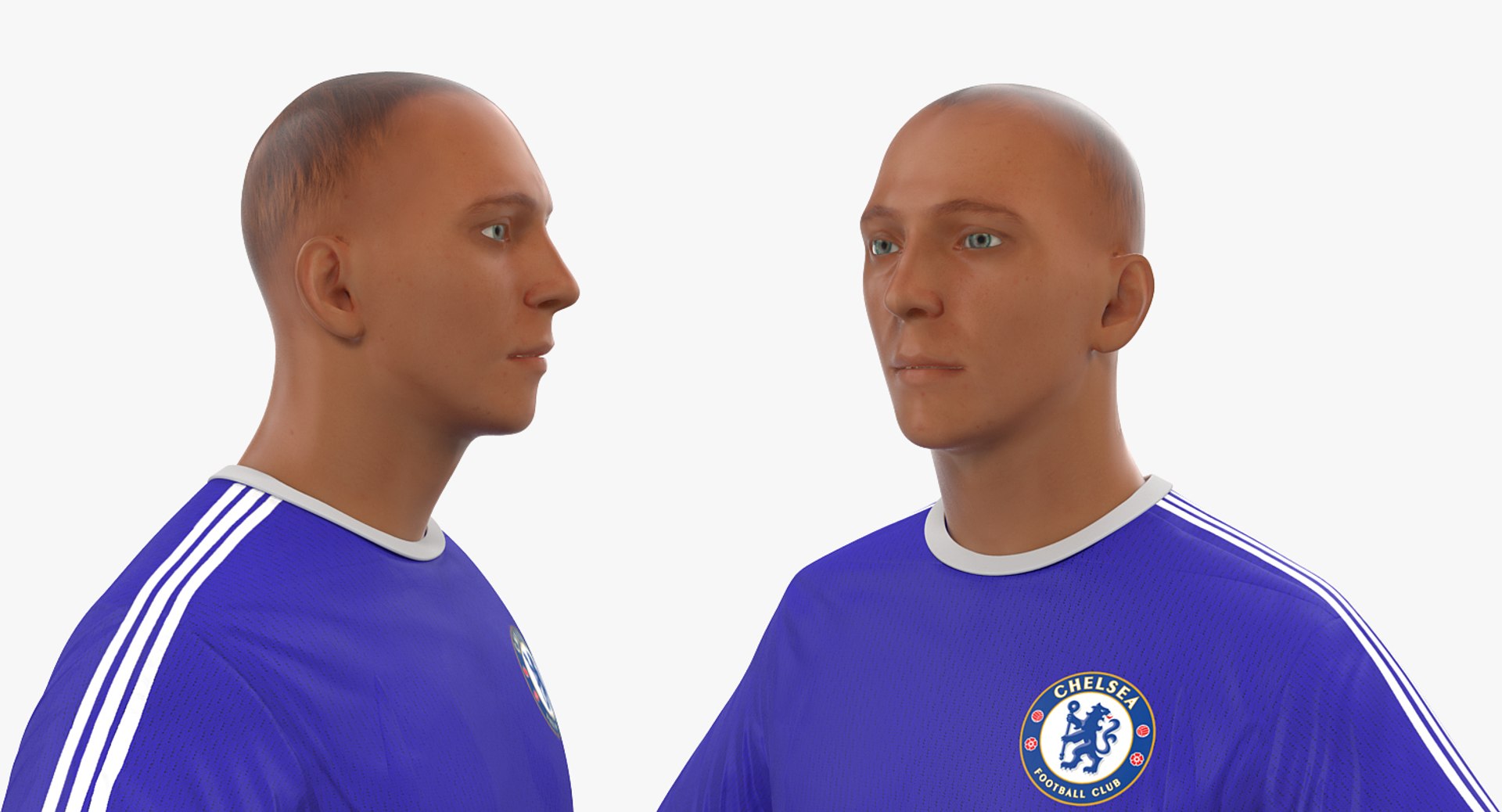 3D soccer football player chelsea - TurboSquid 1304946