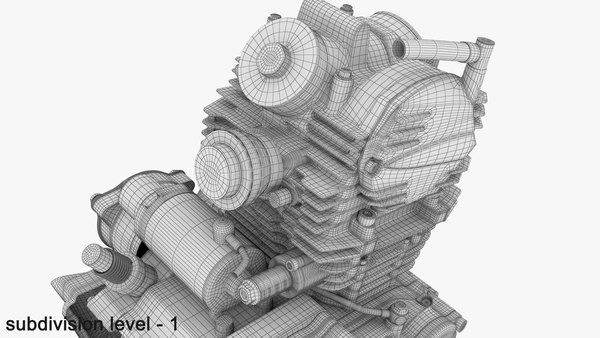 Motorcycle engine 3D model - TurboSquid 1457850