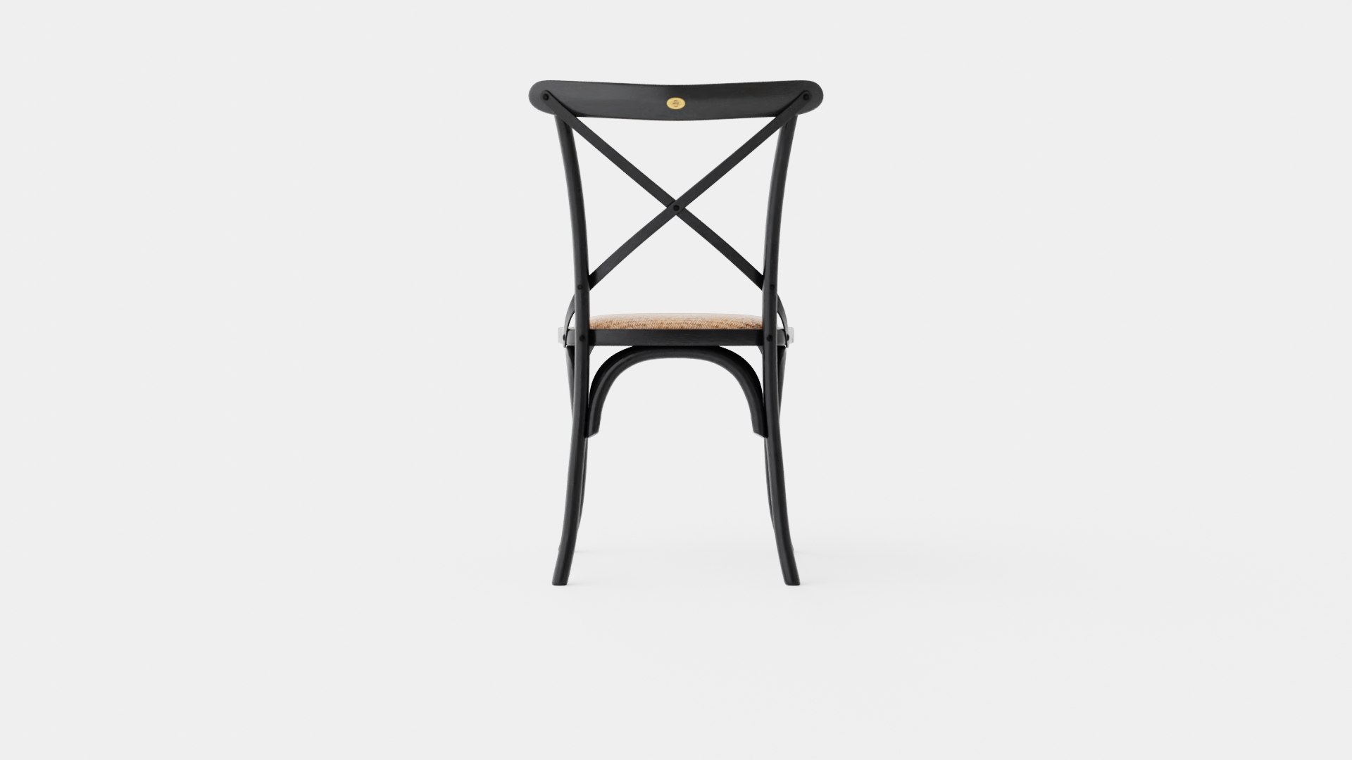 3D Cross Dining Chair Black - TurboSquid 2264159