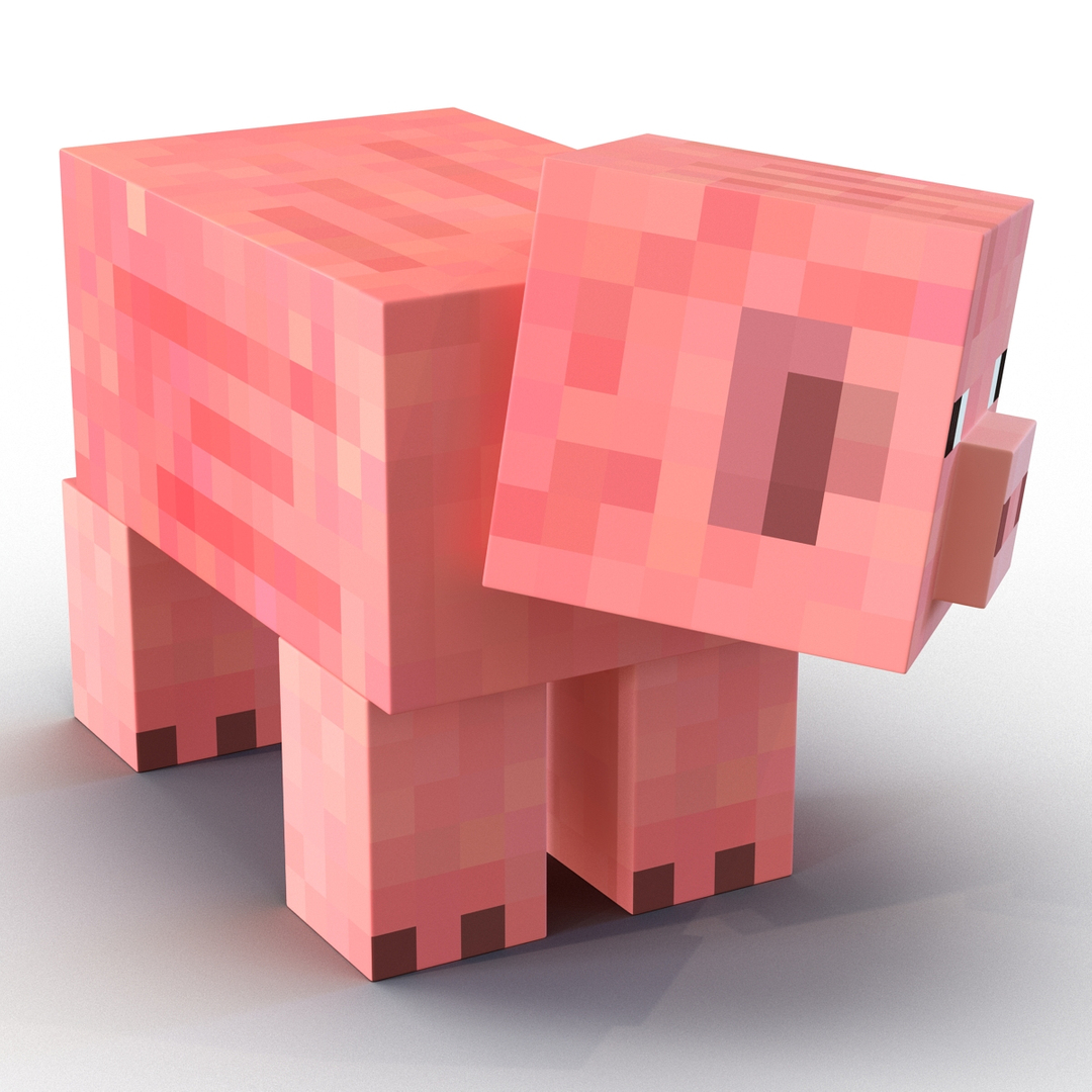 Minecraft pig rigged 3D - TurboSquid 1504565