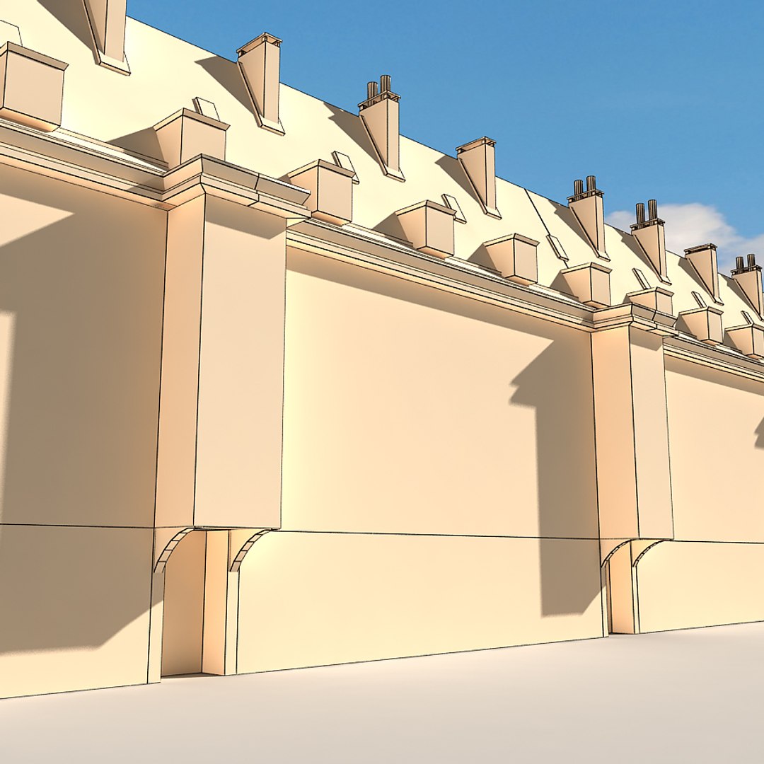 city block building houses 3d model