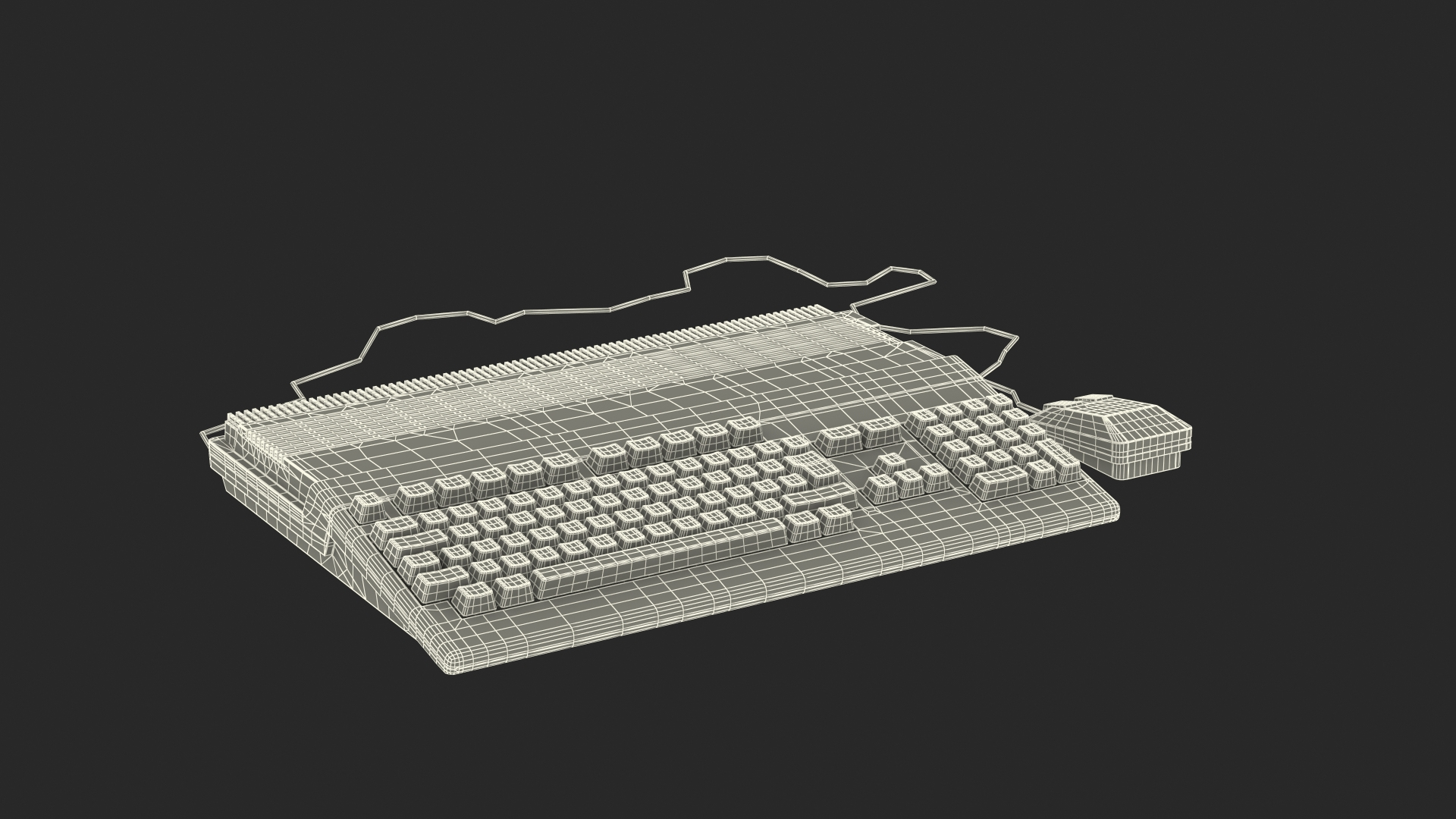 3D Retro Home Computer With Keyboard - TurboSquid 2061482