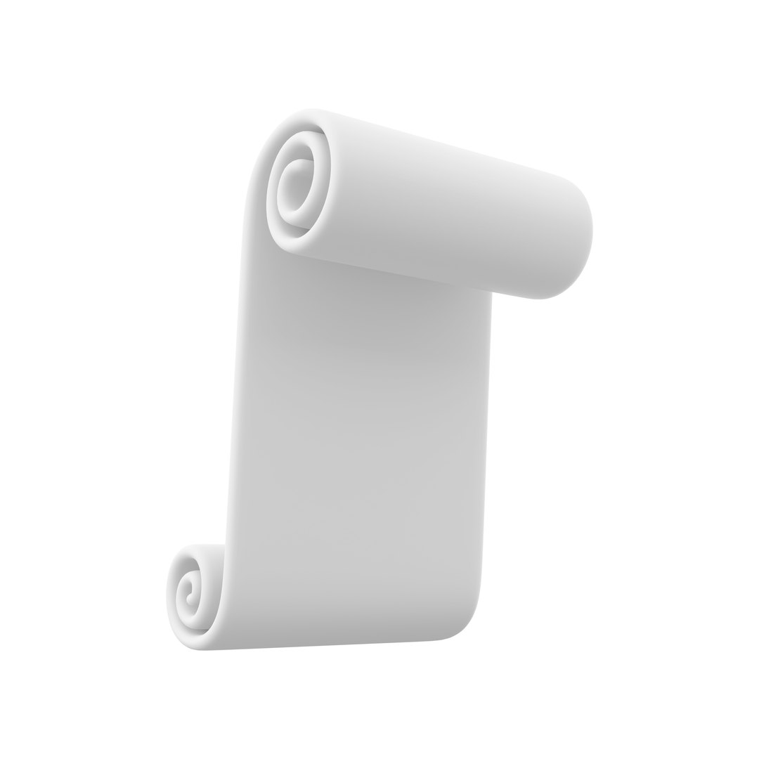 3d Roll Paper 3D Model - TurboSquid 2014590