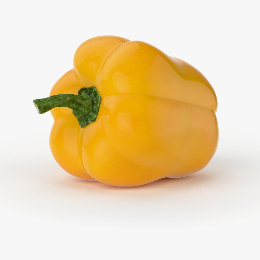 3d Model Of Realistic Bulgarian Pepper Real
