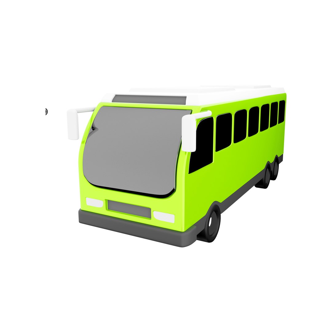 Electric Bus Icon 3D Model - TurboSquid 2063106