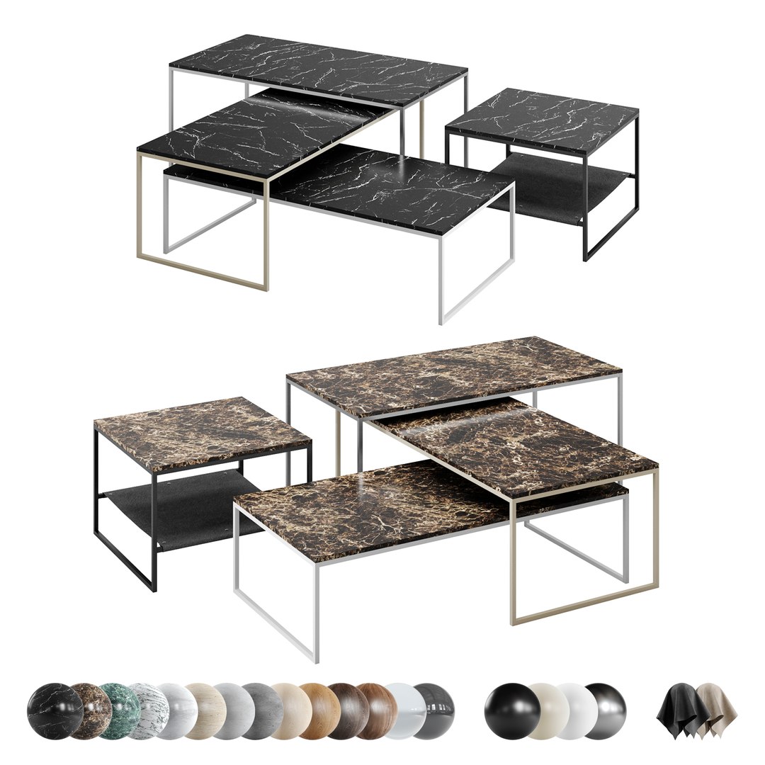 Bolia Coffee Table Como2 3D Model - TurboSquid 2023477
