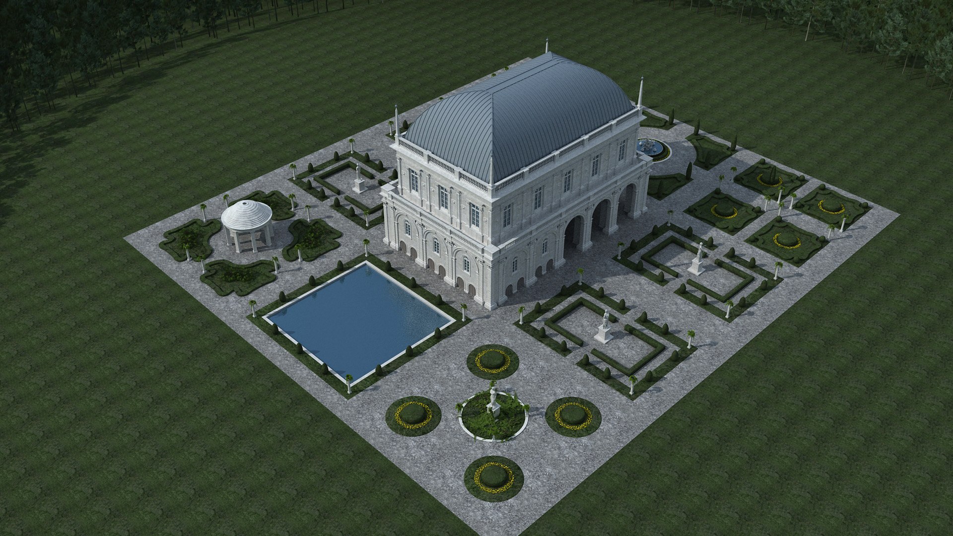 3D European Palace 01 Model - TurboSquid 1999739