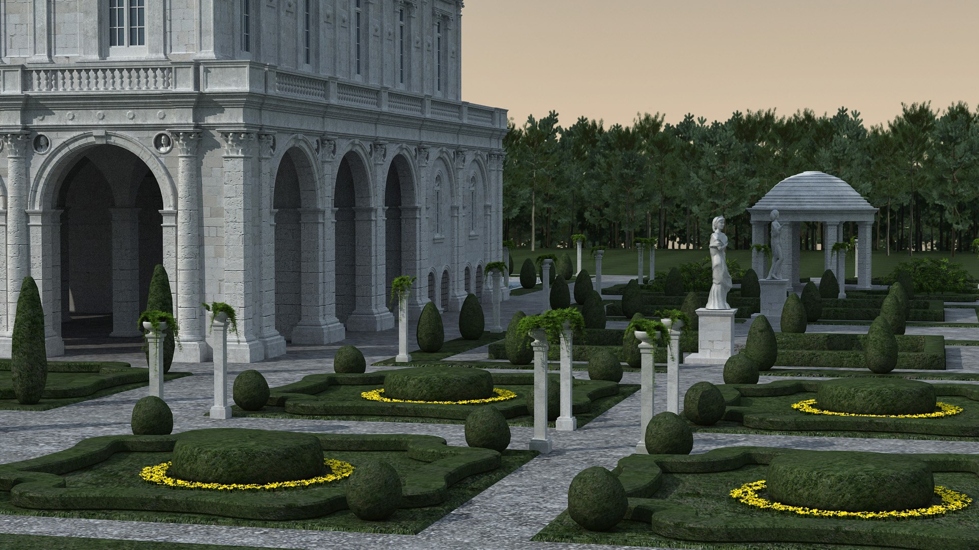 3D European Palace 01 Model - TurboSquid 1999739