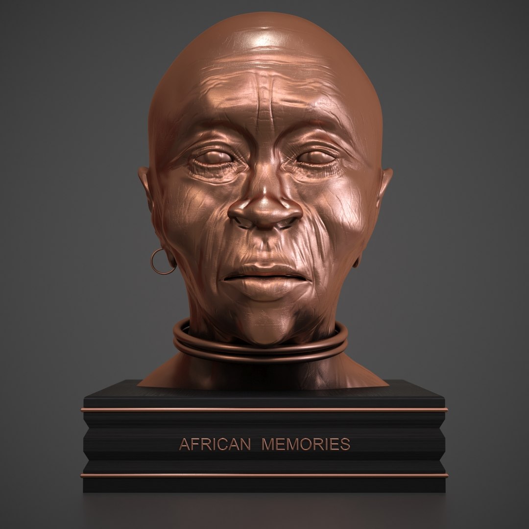 Bronze african bust 3D model | 1148097 | TurboSquid