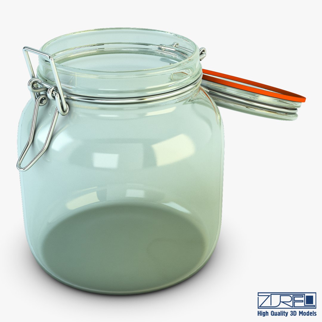 3d jar hermetic 1 liter model