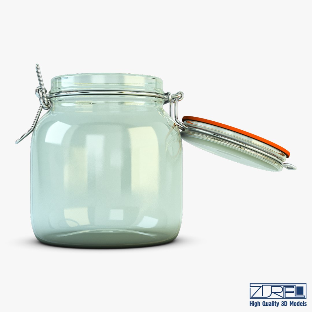 3d jar hermetic 1 liter model
