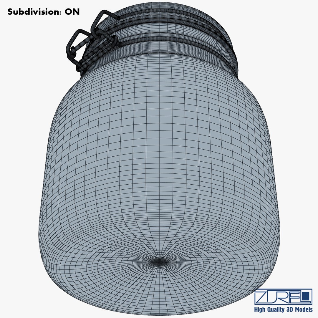 3d jar hermetic 1 liter model