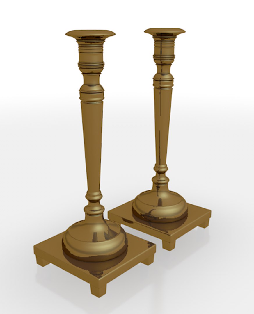 3d Model Candle Sticks